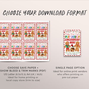 Make Your Own Play Dough Gingerbread Man Gift Tags Editable Template ...