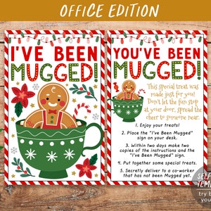 We've Been Mugged Christmas Coworker Office Party Game Editable ...