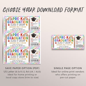 Pre-k Graduation Ceremony Ticket Editable Template, Class Grad ...