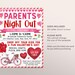 Valentine's Day Parent's Night Out Flyer Editable Template, Valentine ...
