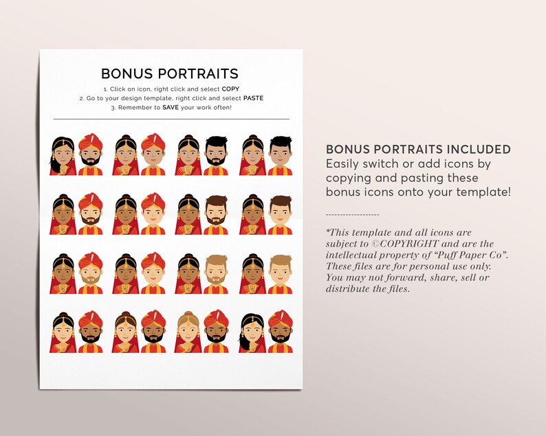 Editable Hindu Ceremony Program Indian Wedding Program - Etsy