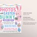 Photos With the Easter Bunny Flyer Editable Template, Spring Easter ...