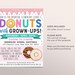 Donuts With Grownups Flyer Editable Template, School Event PTO PTA ...