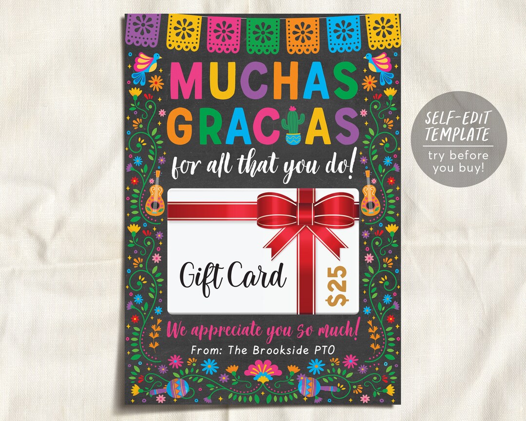 Fiesta Cinco De Mayo Gift Card Holder Editable Template, Mexican Themed ...