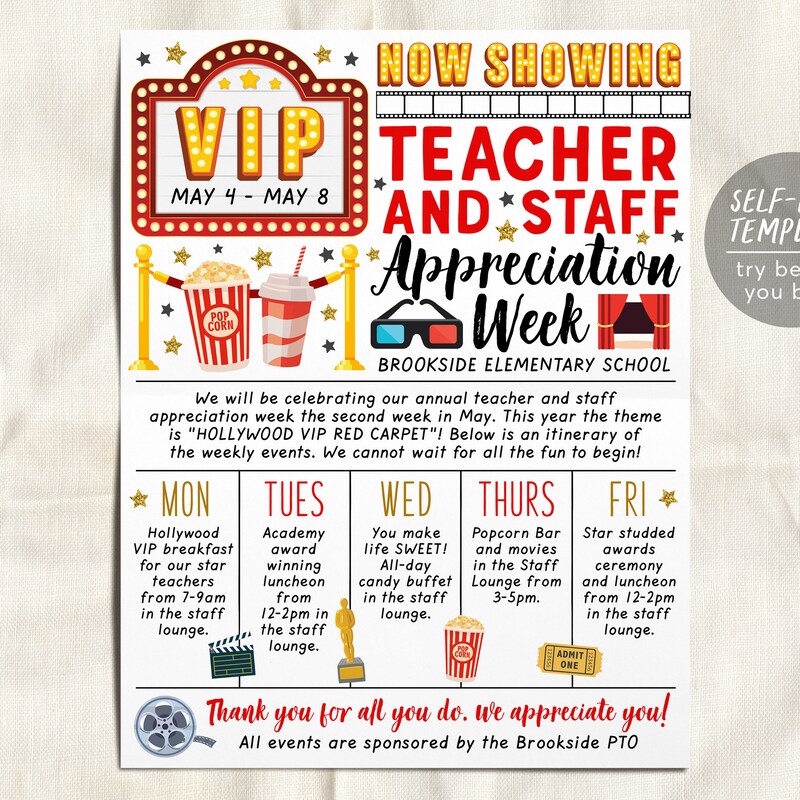 Hollywood Teacher Sign - Etsy