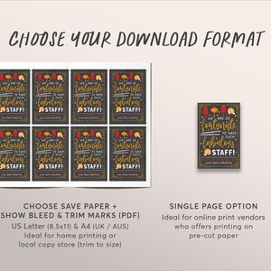 Fortune Cookie Thank You Gift Tags Editable Template, Fabulous Staff ...