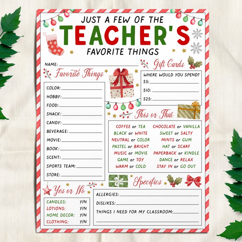 Staff Christmas Teacher - Etsy