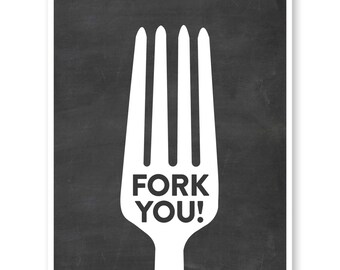 Funny fork quote | Etsy