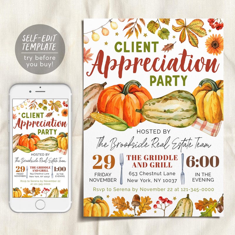 Fall Invitations - Etsy