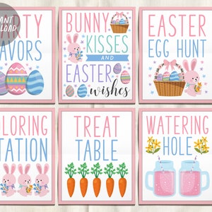 Easter Bunny Spring Signs BUNDLE for Wedding Baby Shower Birthday ...