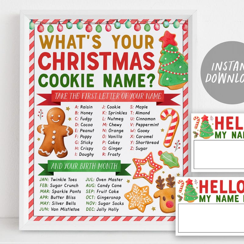 Christmas Cookie Game - Etsy