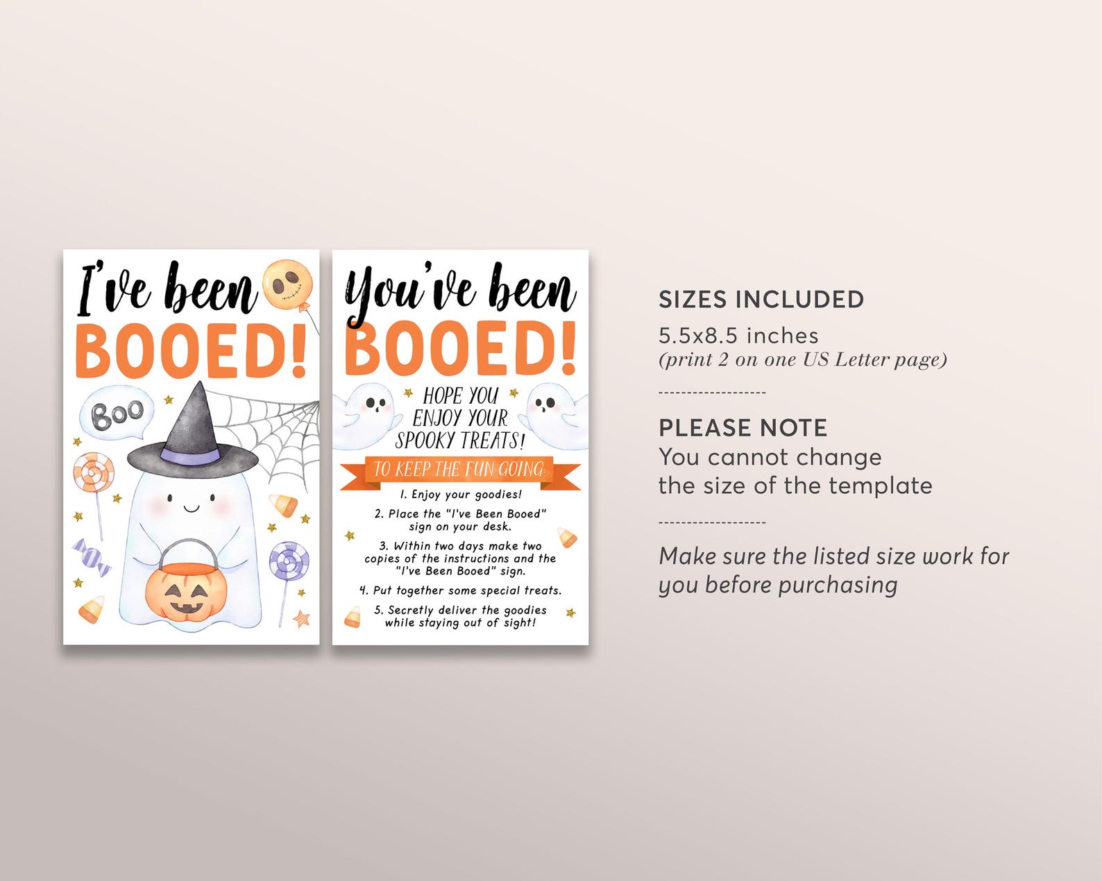 I've Been Booed Coworker Game Editable Template, You've Been Booed Work ...