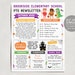 October PTO PTA Newsletter Flyer Editable Template, Back to School ...