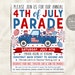 4th of July Car Parade Flyer Invitation Editable Template, Decorated ...