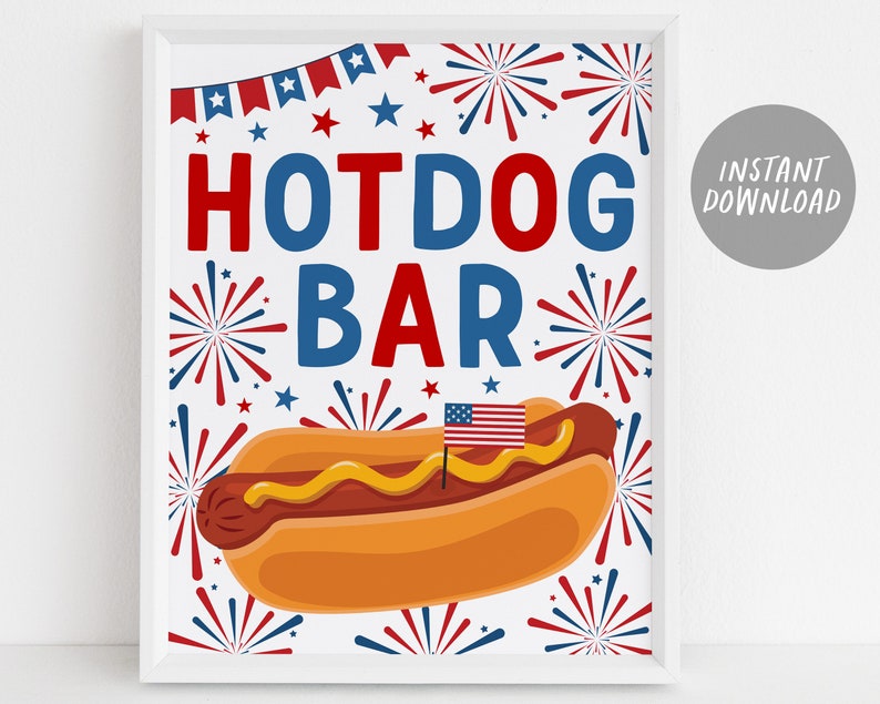 4th of July Party Signs BUNDLE, Fourth of July Decorations ...