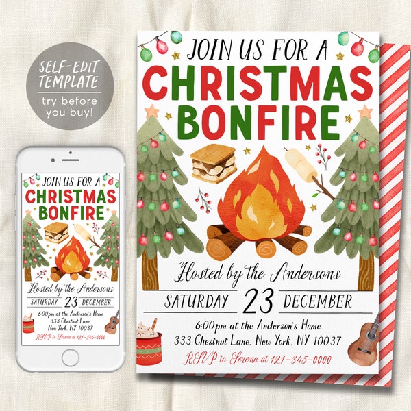 Campfire Invitations - Etsy