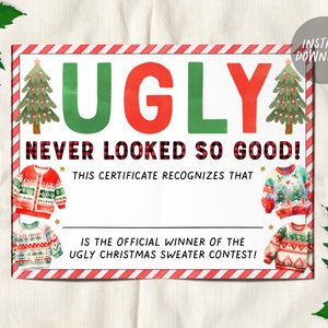 Christmas Ugly Sweater Party Decorations BUNDLE, Ugly Sweater Contest ...