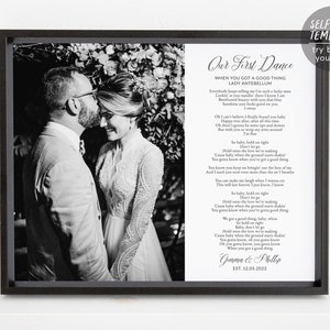 Editable Custom Wedding Song Lyrics Template, Our First Dance Print ...