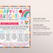 Teacher Staff Appreciation Week Itinerary Flyer Rainbow Theme Editable ...