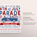 4th of July Car Parade Flyer Invitation Editable Template, Decorated ...