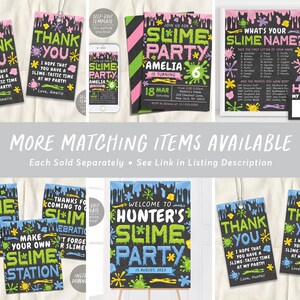 Slime Signs Printable, BOY Birthday Party Slime Decorations, It's Slime ...