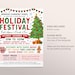 Holiday Festival Christmas Flyer Editable Template, Christmas ...