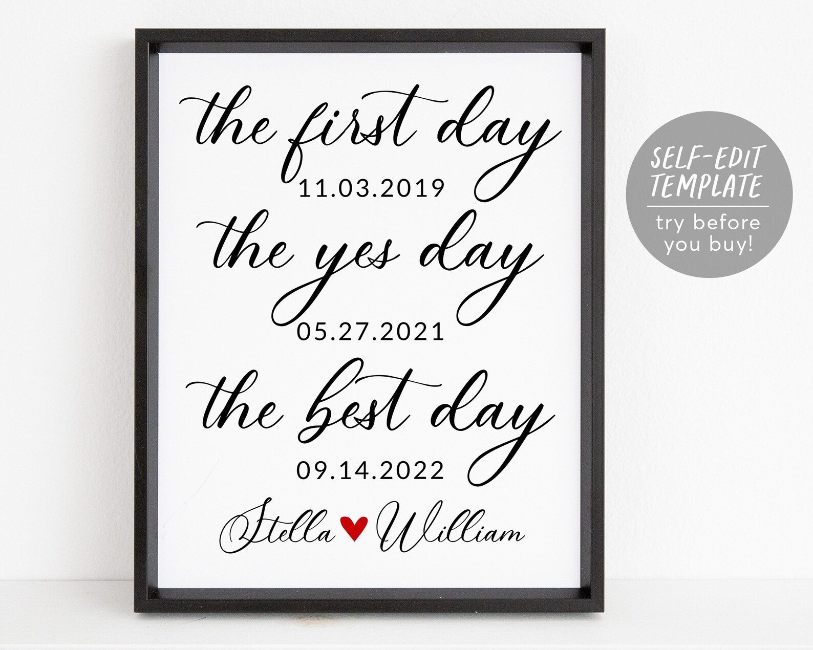 The First Day the Yes Day the Best Day Sign Editable Template - Etsy