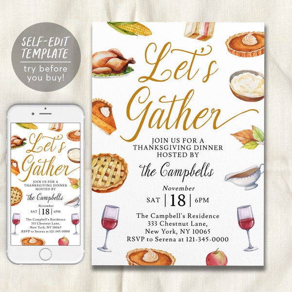 Family Reunion Dinner Invitation - Etsy