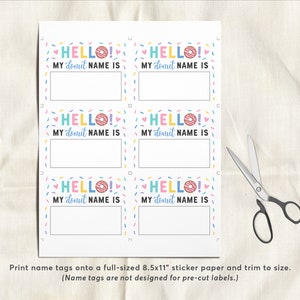 Donut Name Sign Printable, Whats Your Donut Name Game, Girl Donut ...