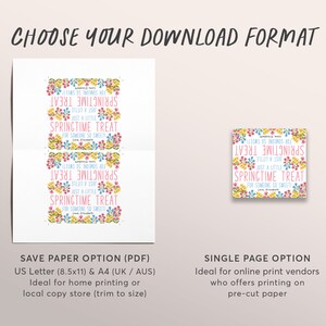 Springtime Treats Bag Toppers Editable Template, Hello Spring Happy ...