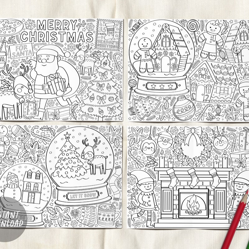 Christmas Activity Sheet Kindergarten - Etsy
