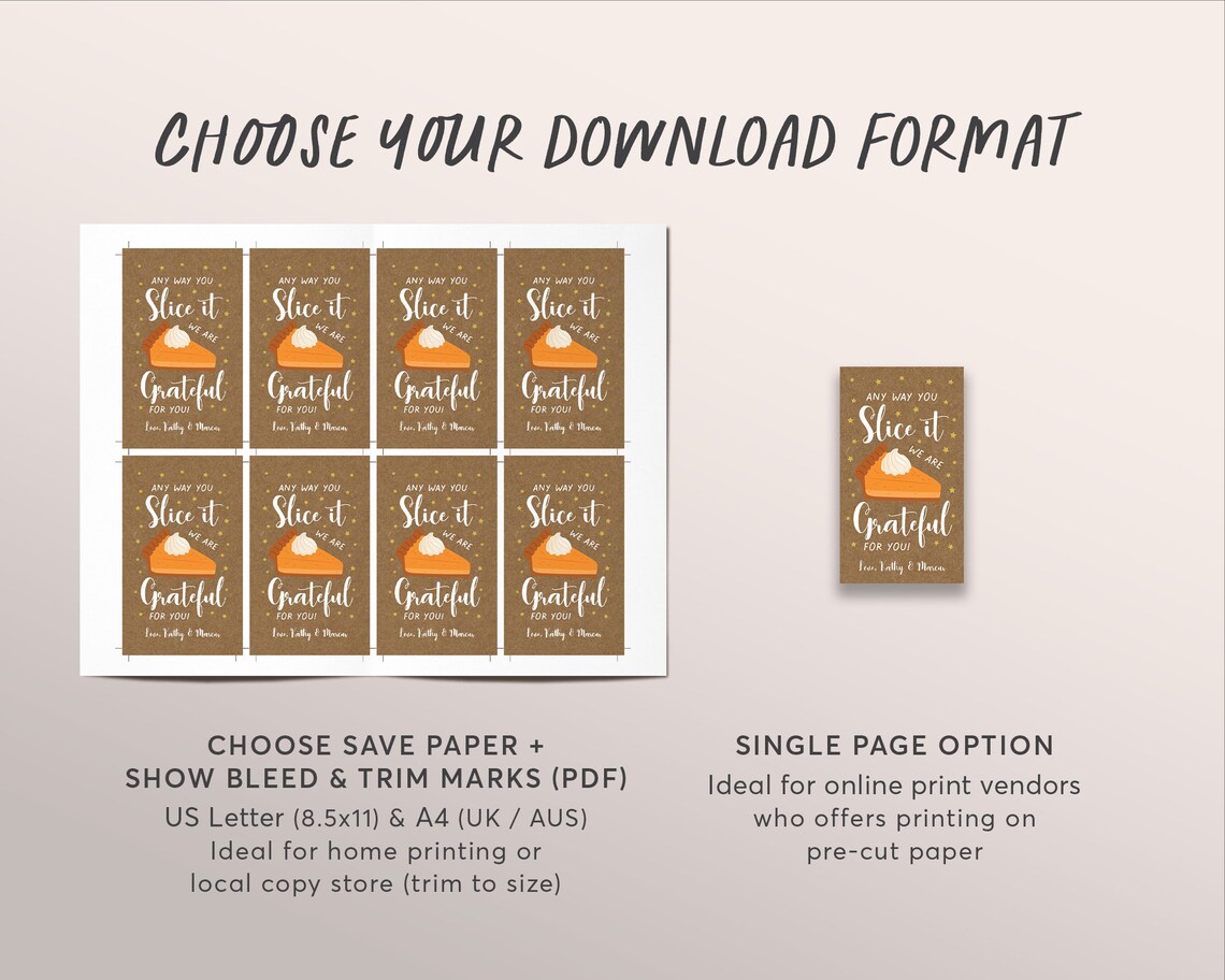 Editable Thanksgiving Thank You Gift Tag Template Grateful - Etsy