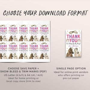 Horse Birthday Party Favor Tags Editable Template, Cowgirl Horse Girl ...