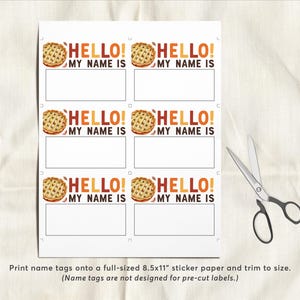 What's Your Pie Name Game With Name Tags and Sign, Fall Thanksgiving ...