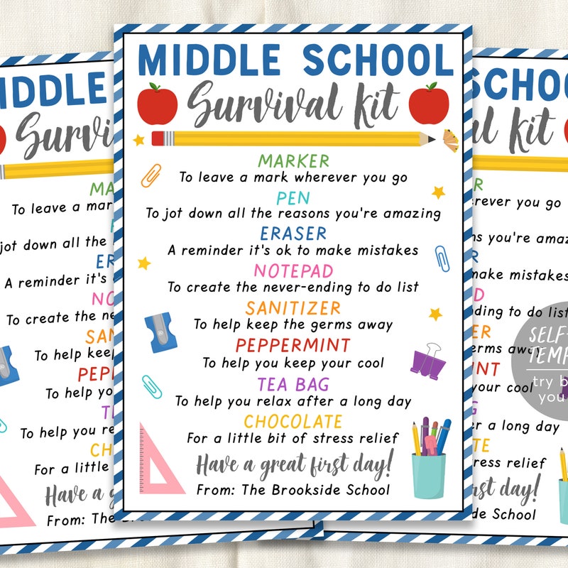 High School Survival Kit - Etsy