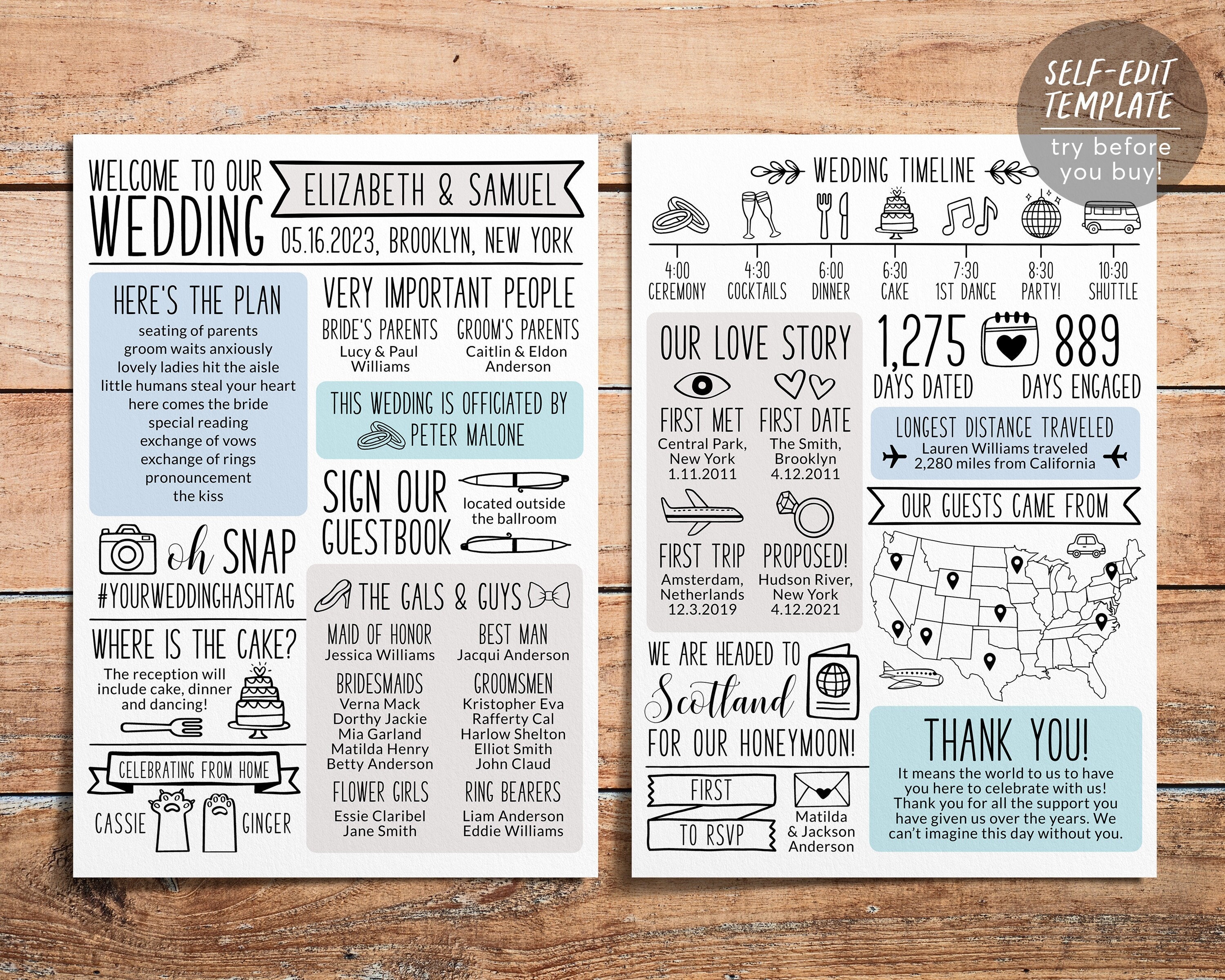 Infographic Wedding Invitation
