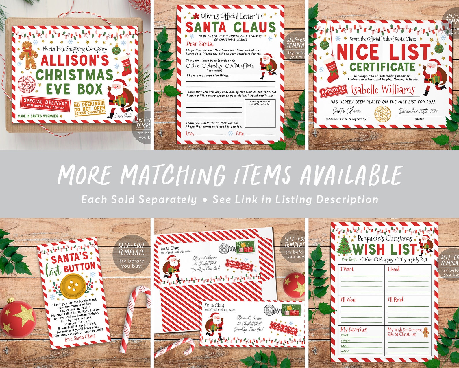 Santa's Lost Button Tag Editable Template Christmas Lost - Etsy