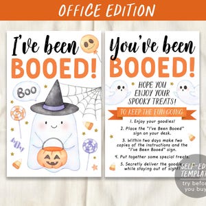 I've Been Booed Coworker Game Editable Template, You've Been Booed Work ...