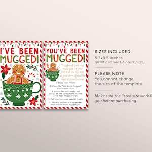 We've Been Mugged Christmas Coworker Office Party Game Editable ...