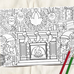 Christmas Coloring Page Set BUNDLE, Holiday Winter School Party Favor ...
