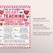 Valentine's Day Teacher Staff Appreciation Week Itinerary Flyer ...