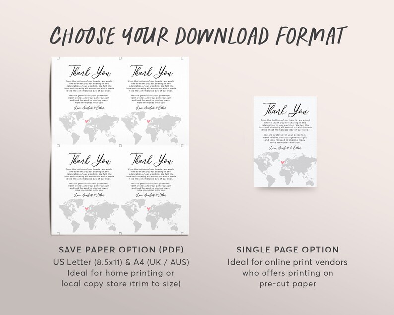 Editable World Map Wedding Invitation Suite Template - Etsy