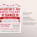 Valentine's Day Sweetheart Dance Flyer Editable Template, Valentines ...