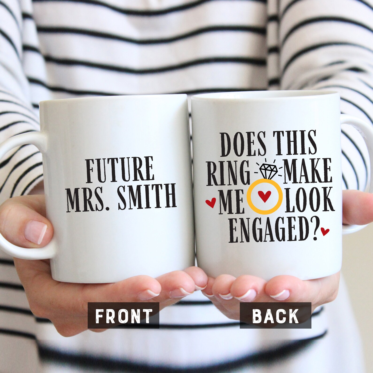 Funny Engagement Mug Does This Ring Make Me Look Engaged Mug - Etsy