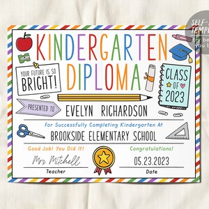 Kindergarten Graduation Ceremony BUNDLE Editable Template, Class ...
