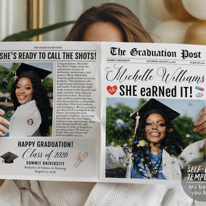 Nurse Graduation Newspaper Bouquet Wrap Editable Template, Nursing ...