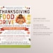 Thanksgiving Food Drive Flyer Editable Template, Fall Holiday Donation ...