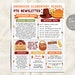 November PTO PTA Newsletter Flyer Editable Template, Back to School ...
