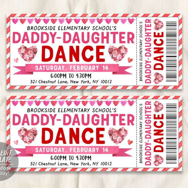 Daddy Daughter Dance Ticket - Etsy