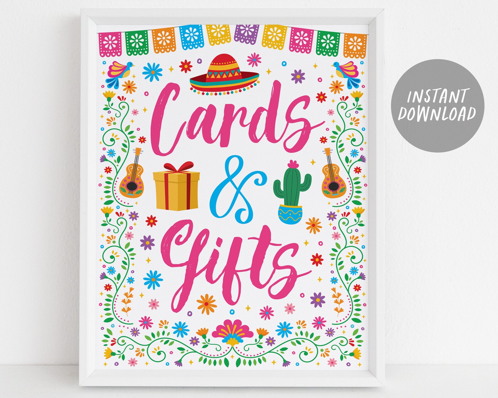 Fiesta Party Signs BUNDLE for Baby Shower, Mexican Theme Diaper Raffle ...